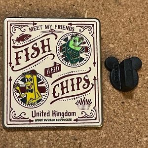 Disney | Accessories | Disney Parks Fish And Chips Pin | Poshmark